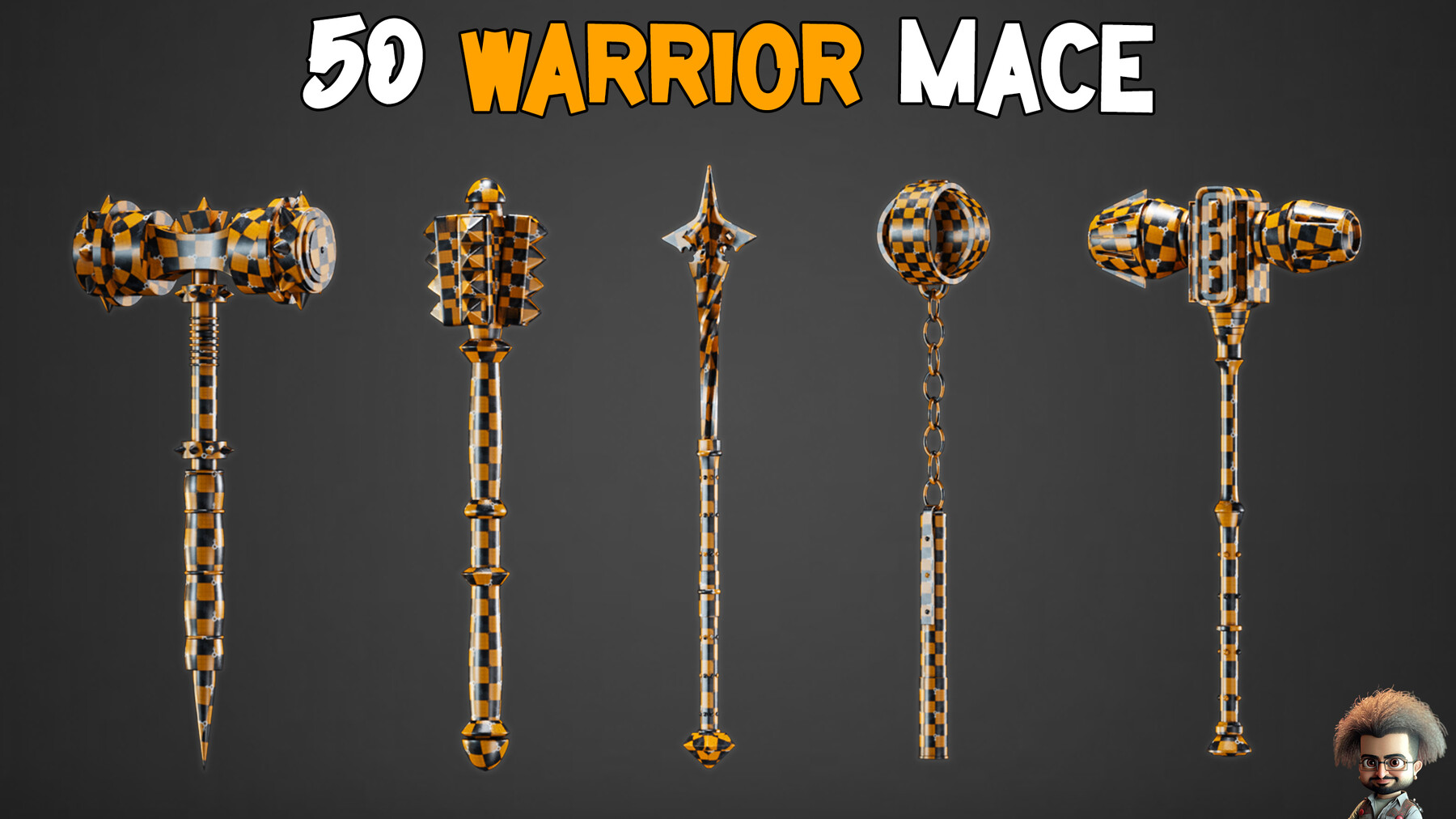ArtStation - 50 Warrior Mace Base Mesh - VOL 03 ( Game Ready ) | Game Assets