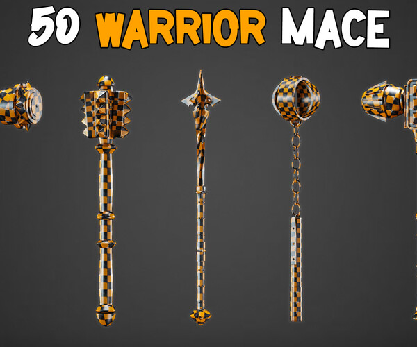 ArtStation - 50 Warrior Mace Base Mesh - VOL 03 ( Game Ready ) | Game ...