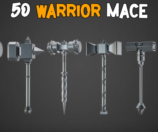 ArtStation - 50 Warrior Mace Base Mesh - VOL 03 ( Game Ready ) | Game ...