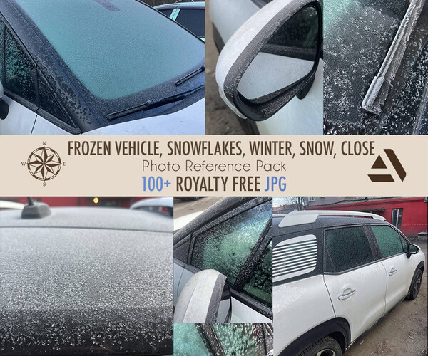 ArtStation - Photo/Textures Reference Pack: Frozen vehicle, snowflakes ...