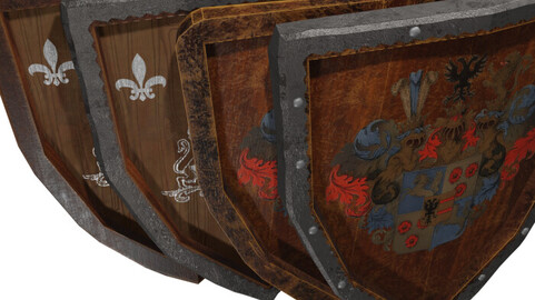 ArtStation - Shield Wooden Medieval Knight Adventurer Warrior | Game Assets