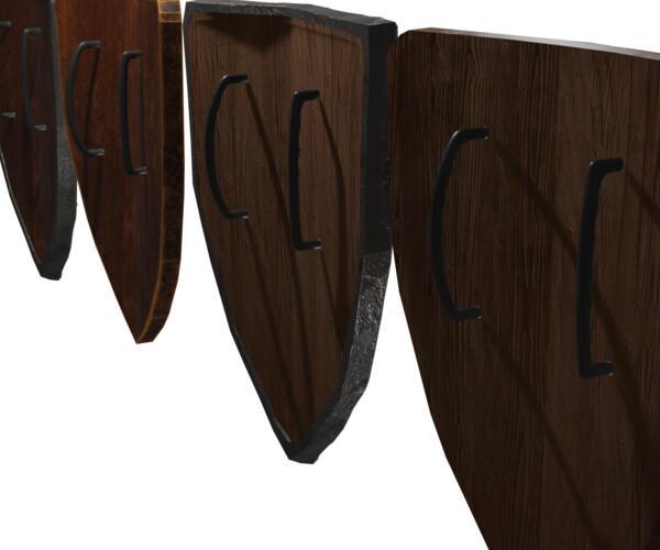 ArtStation - Shield Wooden Medieval Knight Adventurer Warrior | Game Assets