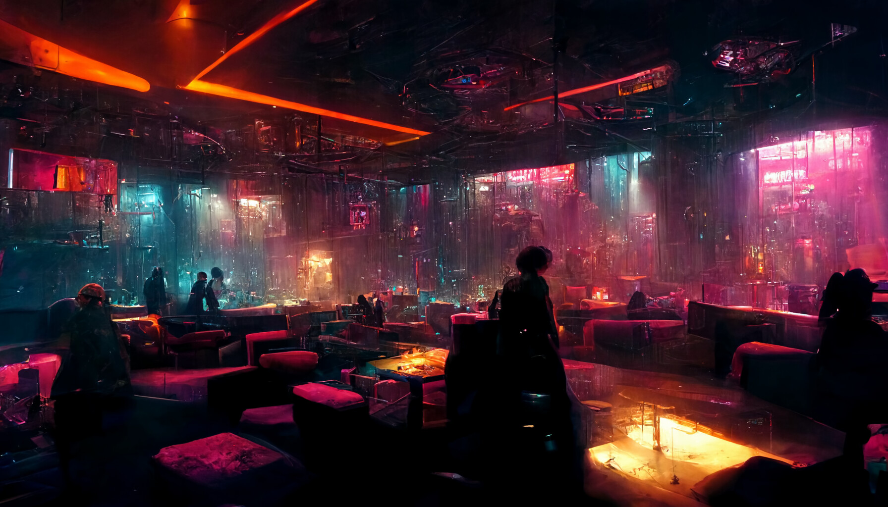 ArtStation - Nightclub Backgrounds - Sci-fi, extremely beautiful ...