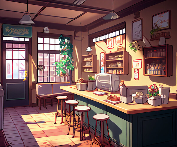 ArtStation - Background - Restaurants and Cafes (Pictures are sharp and ...
