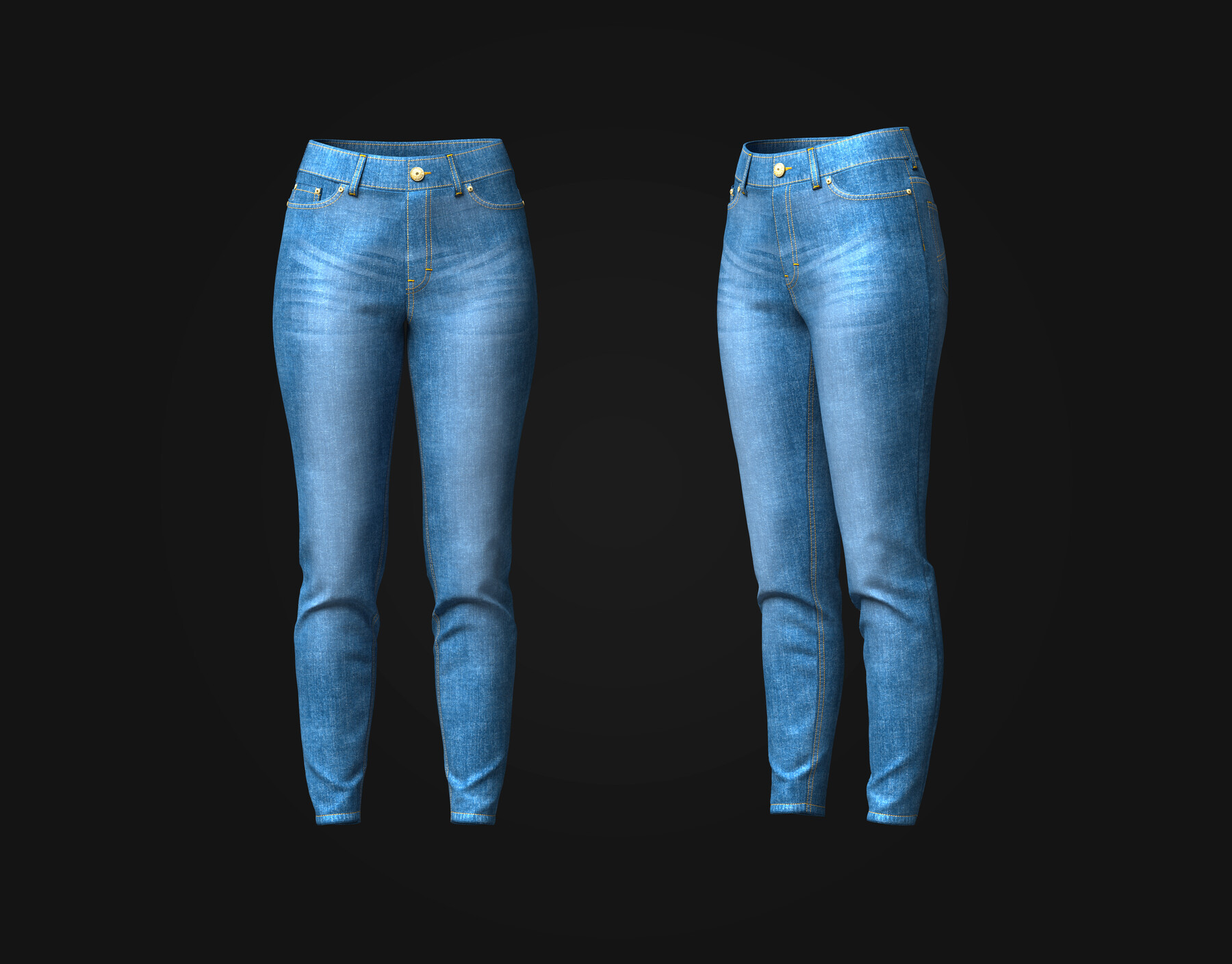 ArtStation - Women's Blue Denim Jeans | Resources