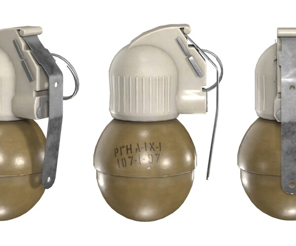 ArtStation - Military Game Ready RGO and RGN Soviet Grenades Low-poly ...