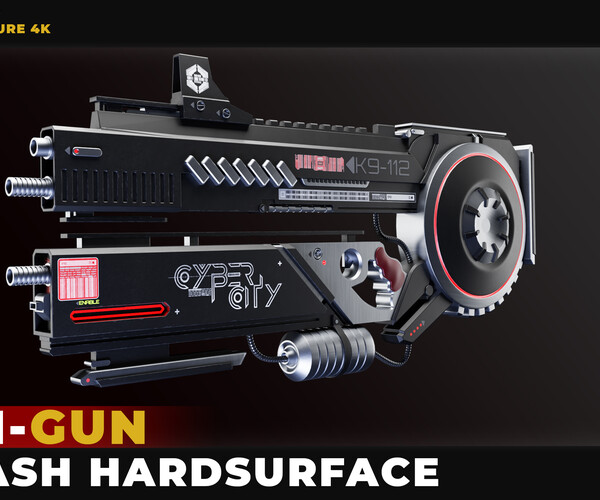 ArtStation - 9 SCI-FI GUN (WEAPON) HARDSURFACE VOL 01 | Resources