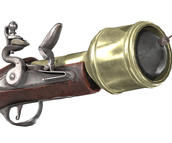 ArtStation - MILITARY Game Ready 18th Century Hand Mortar Low-poly 3D ...