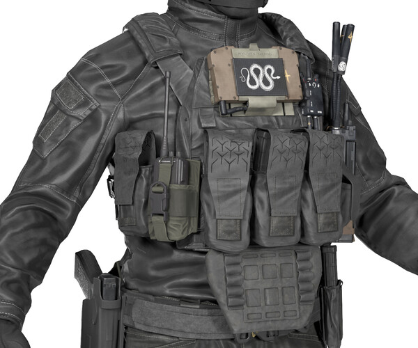 ArtStation - MILITARY TBAS V5 Plate Carrier Vest Low-poly 3D model ...