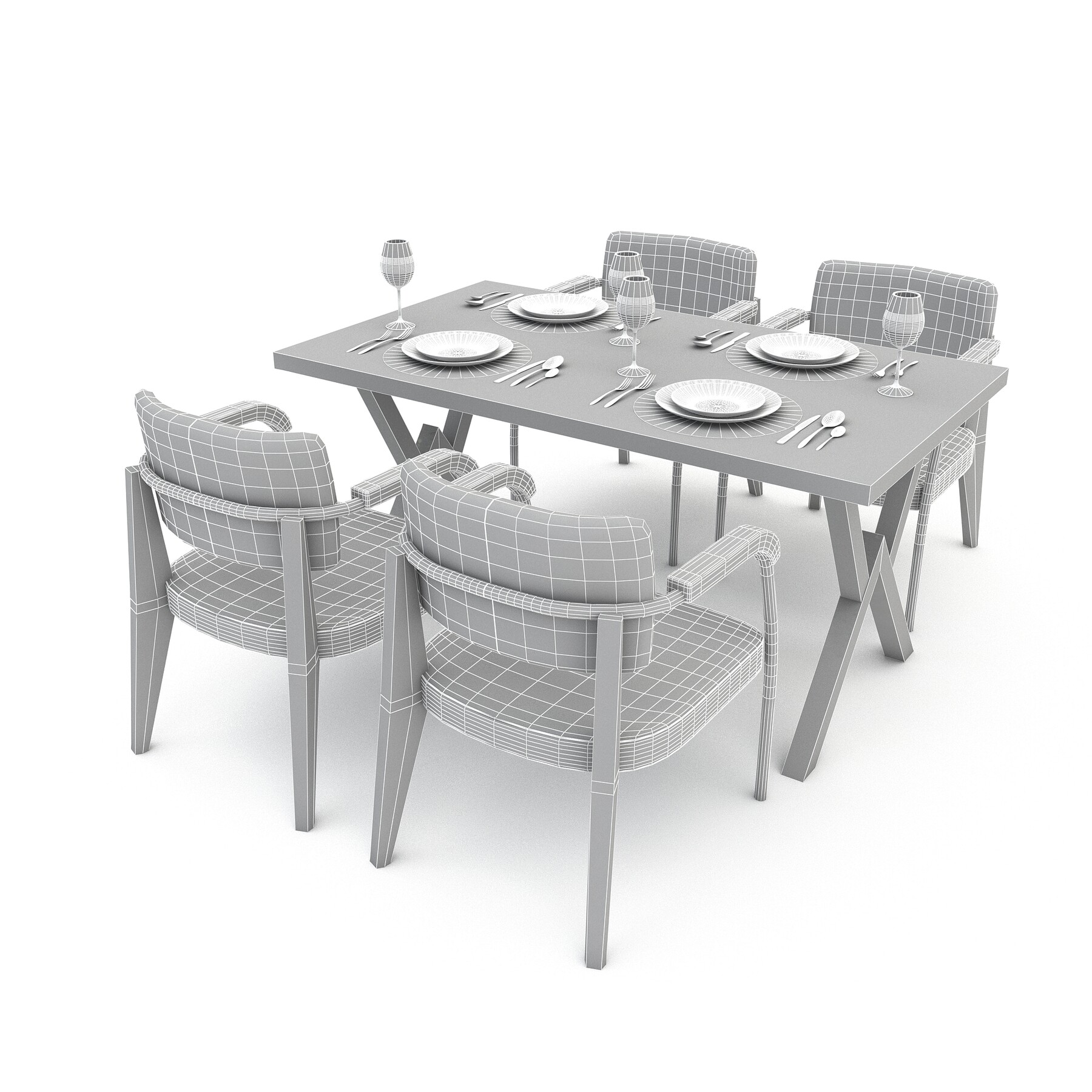 ArtStation - 3D dining table 001 | Resources