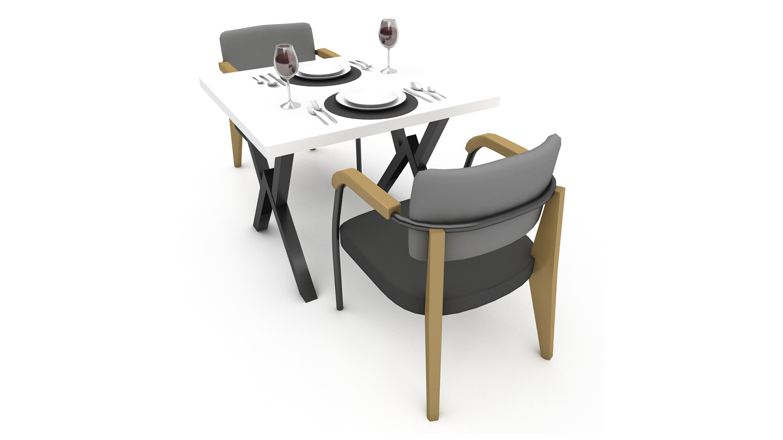 ArtStation - dining table 002 model | Resources