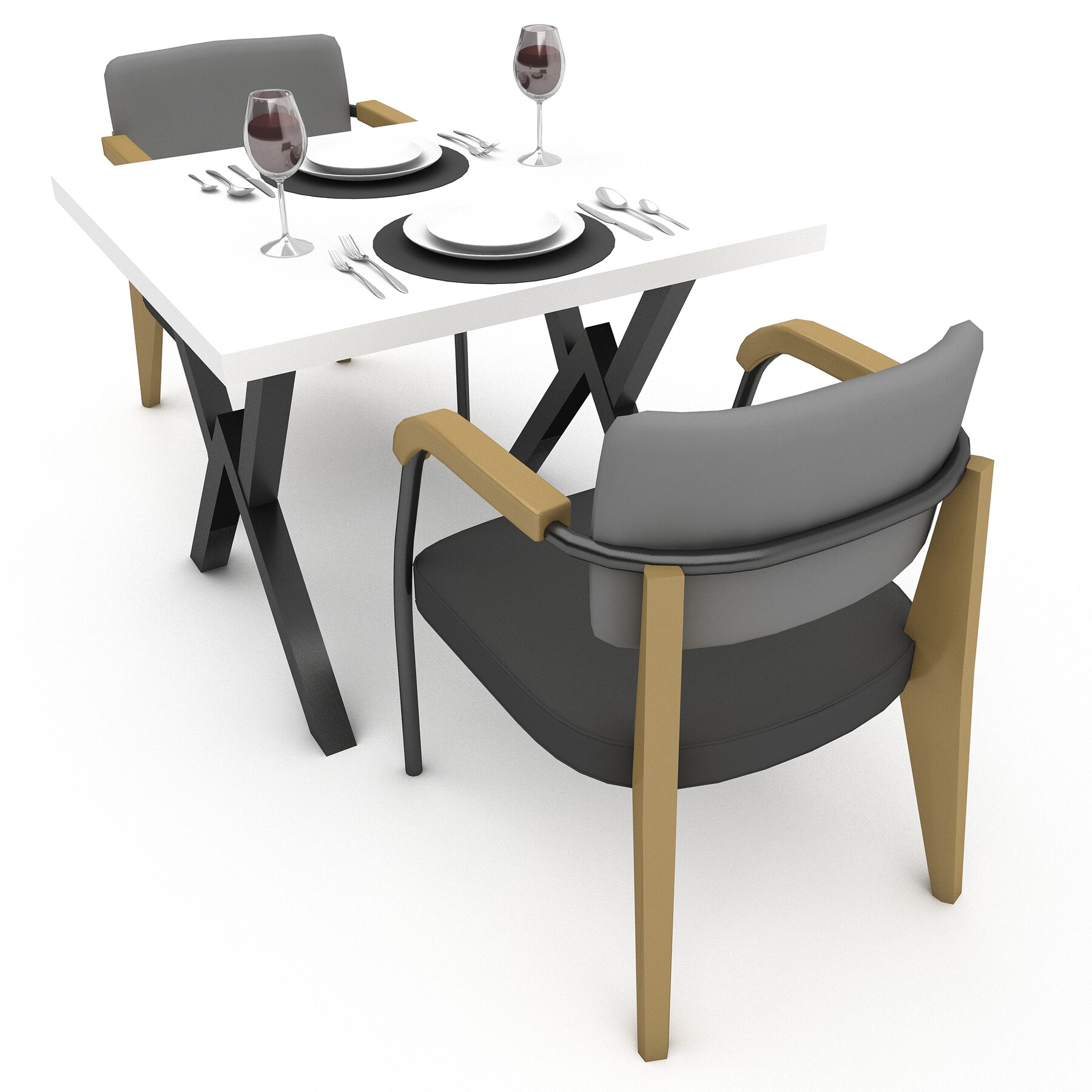 ArtStation - dining table 002 model | Resources
