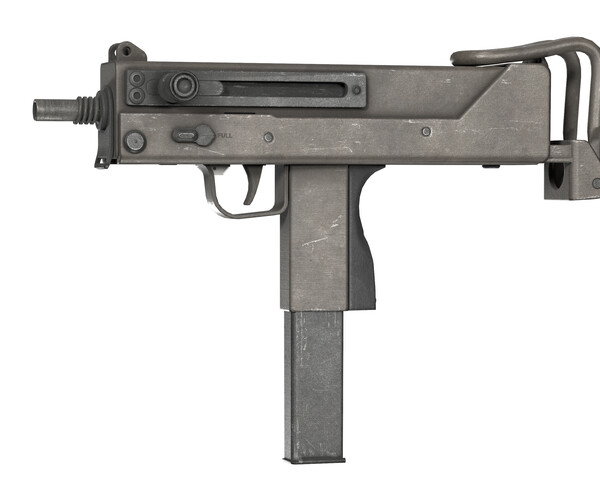 ArtStation - SCIFI XOF MAC10 Submachingun Low-poly 3D model | Game Assets