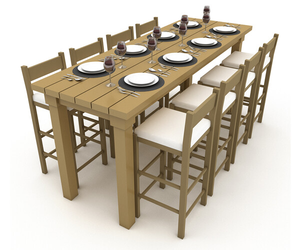 ArtStation - 3D dining table 005 model | Resources