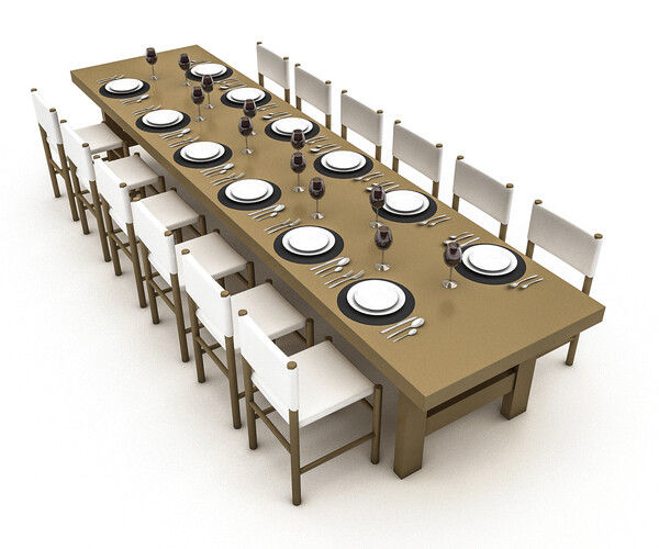 ArtStation - 3D model dining table 008 | Resources