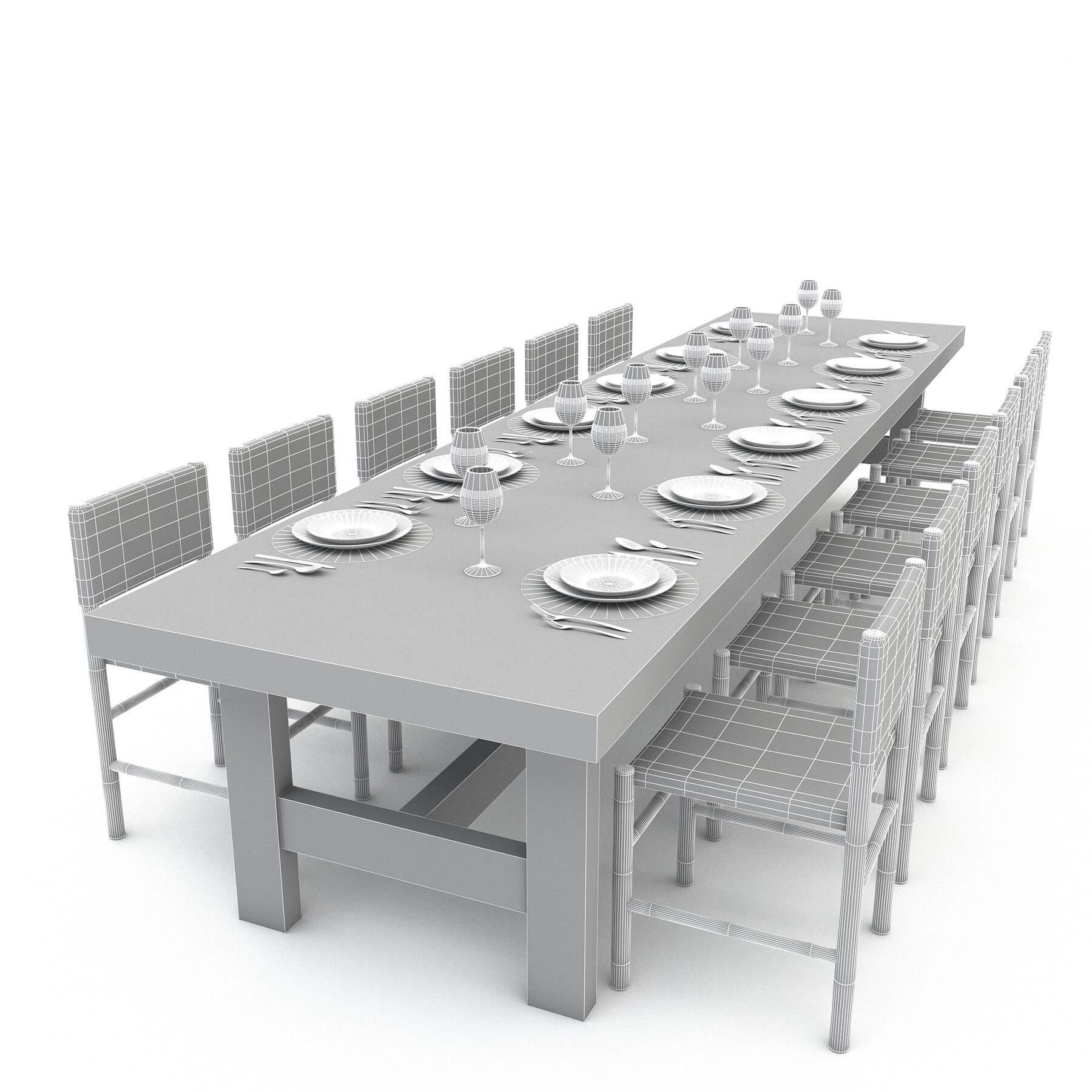 ArtStation - 3D model dining table 008 | Resources