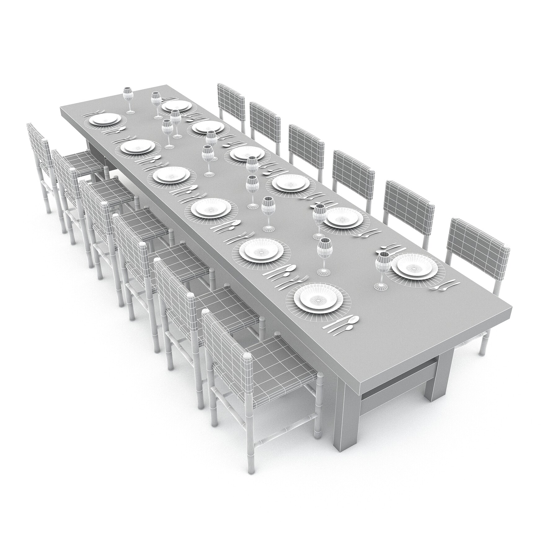 ArtStation - 3D model dining table 008 | Resources