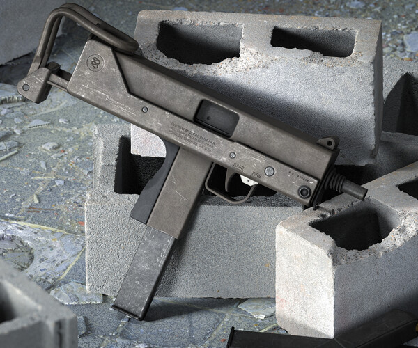 ArtStation - SCIFI XOF MAC10 Submachingun Low-poly 3D model | Game Assets