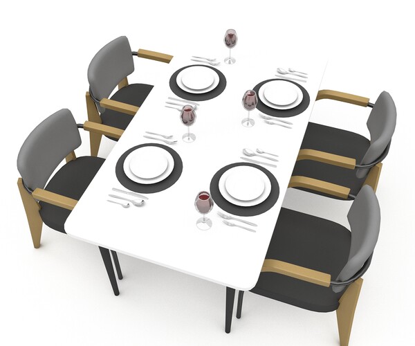 ArtStation - 3D dining table 010 | Resources