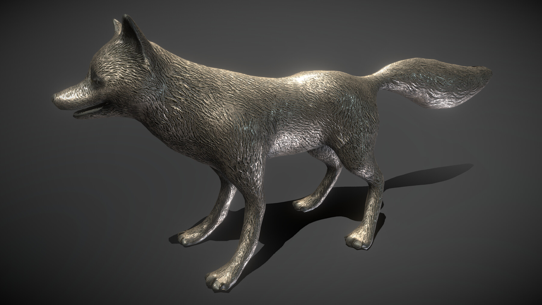 ArtStation - Fox Bronze Statue | Game Assets