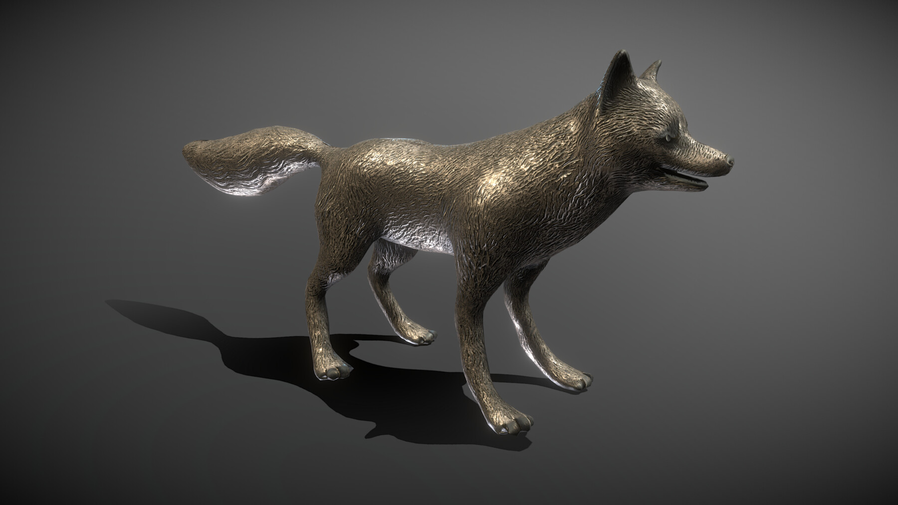 ArtStation - Fox Bronze Statue | Game Assets