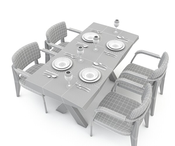 ArtStation - 3D dining table 013 model | Resources