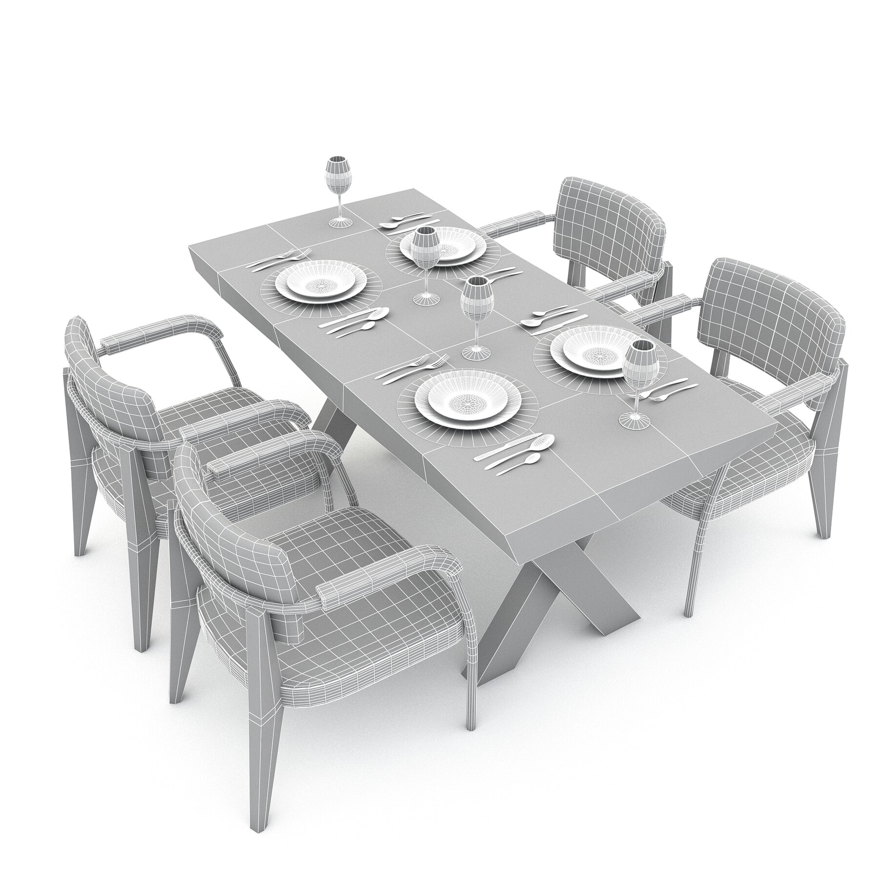 ArtStation - 3D dining table 013 model | Resources