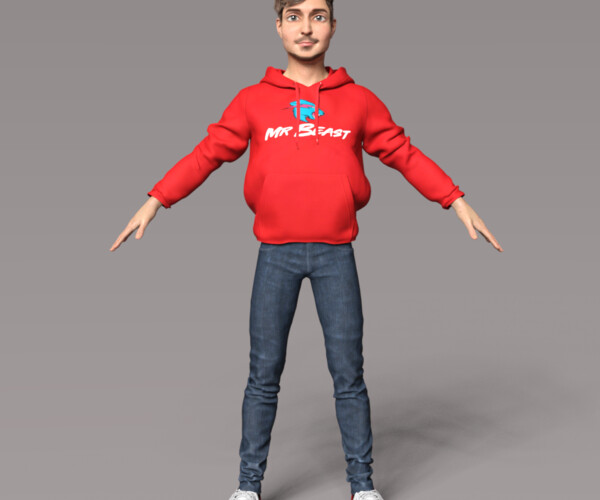ArtStation - Mr. Beast 3d cartoon style model | Game Assets