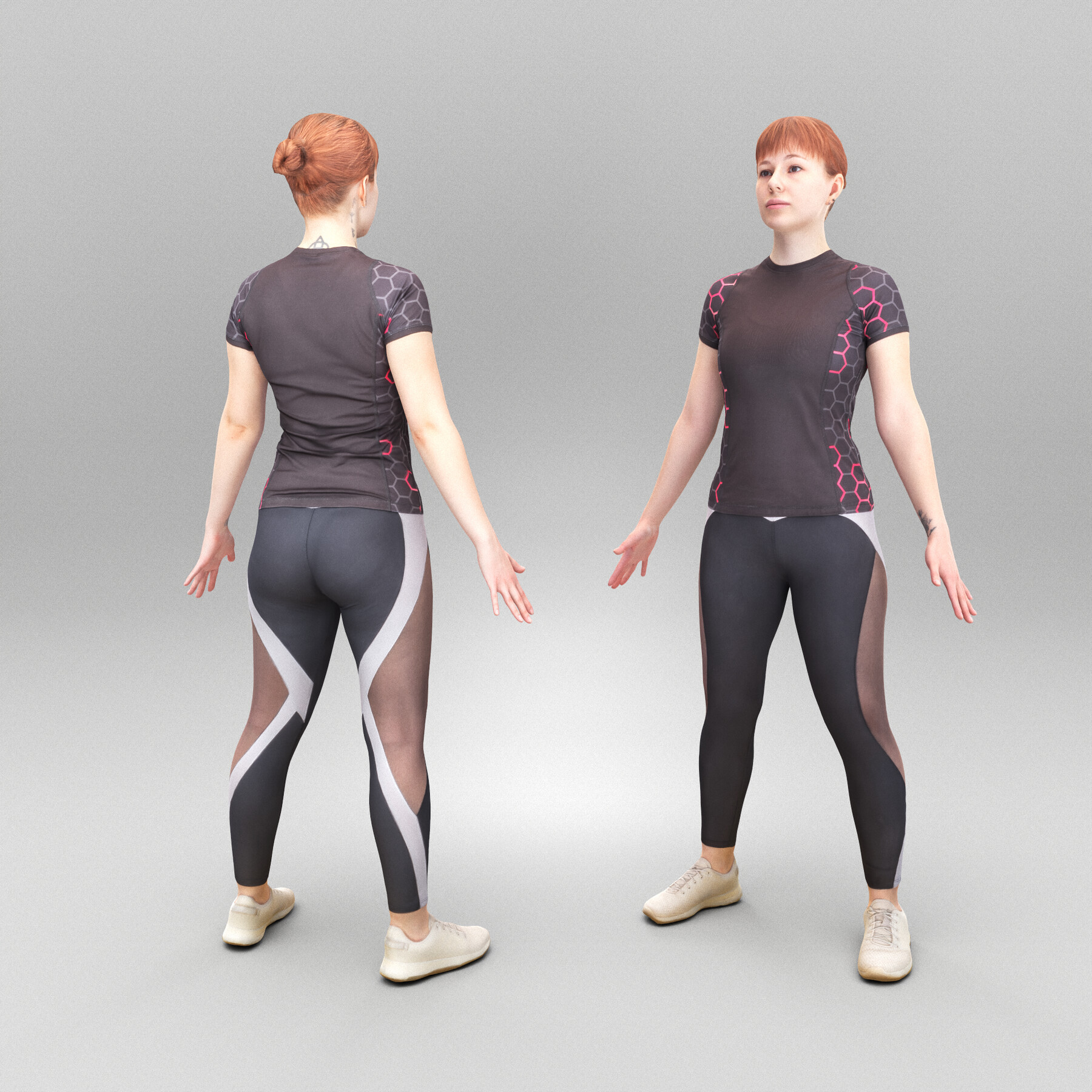 ArtStation - Athletic woman in tracksuit ready for animation 380 | Game ...