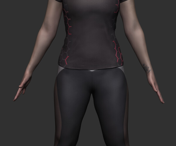 ArtStation - Athletic woman in tracksuit ready for animation 380 | Game ...