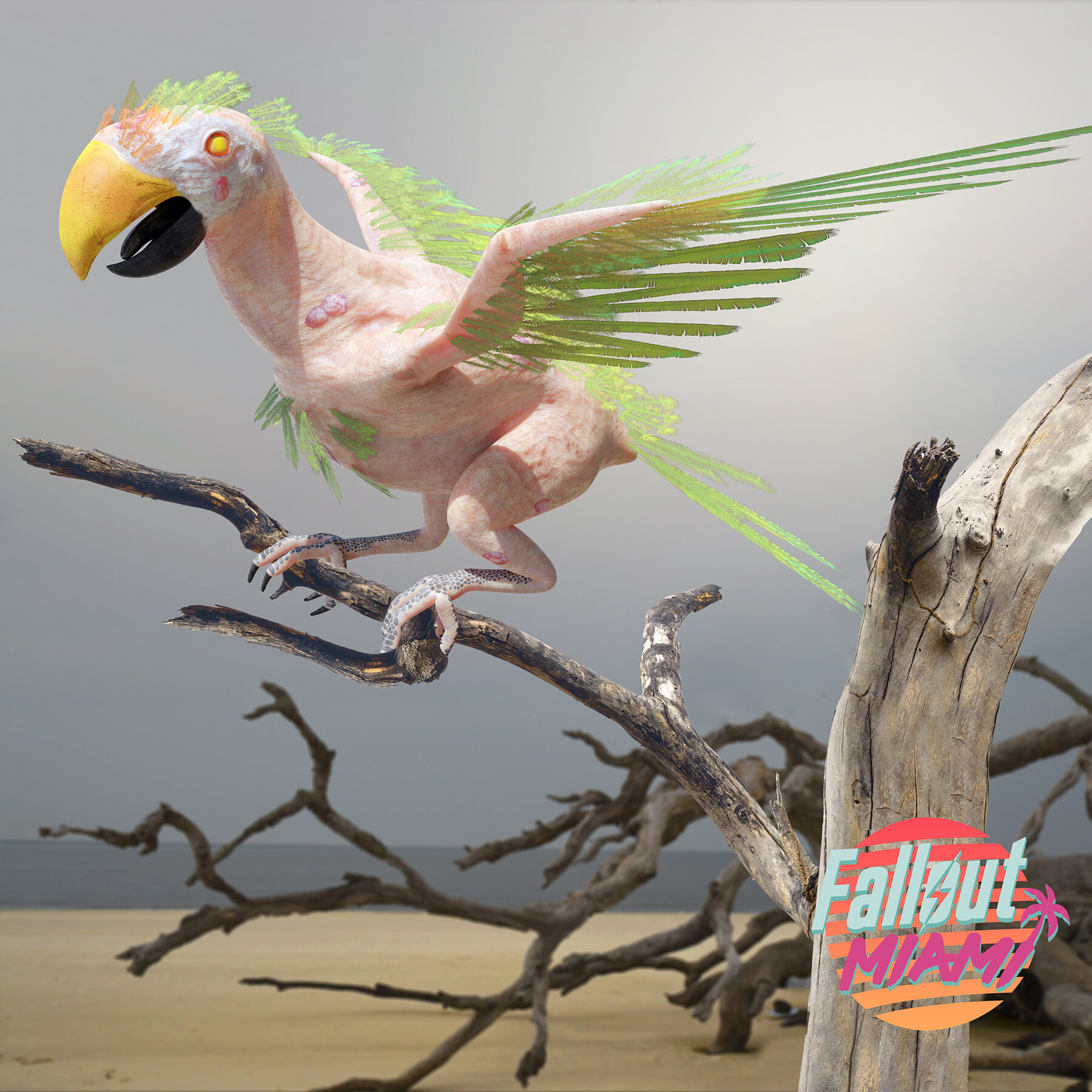 ArtStation - Green Bird Monster | Game Assets