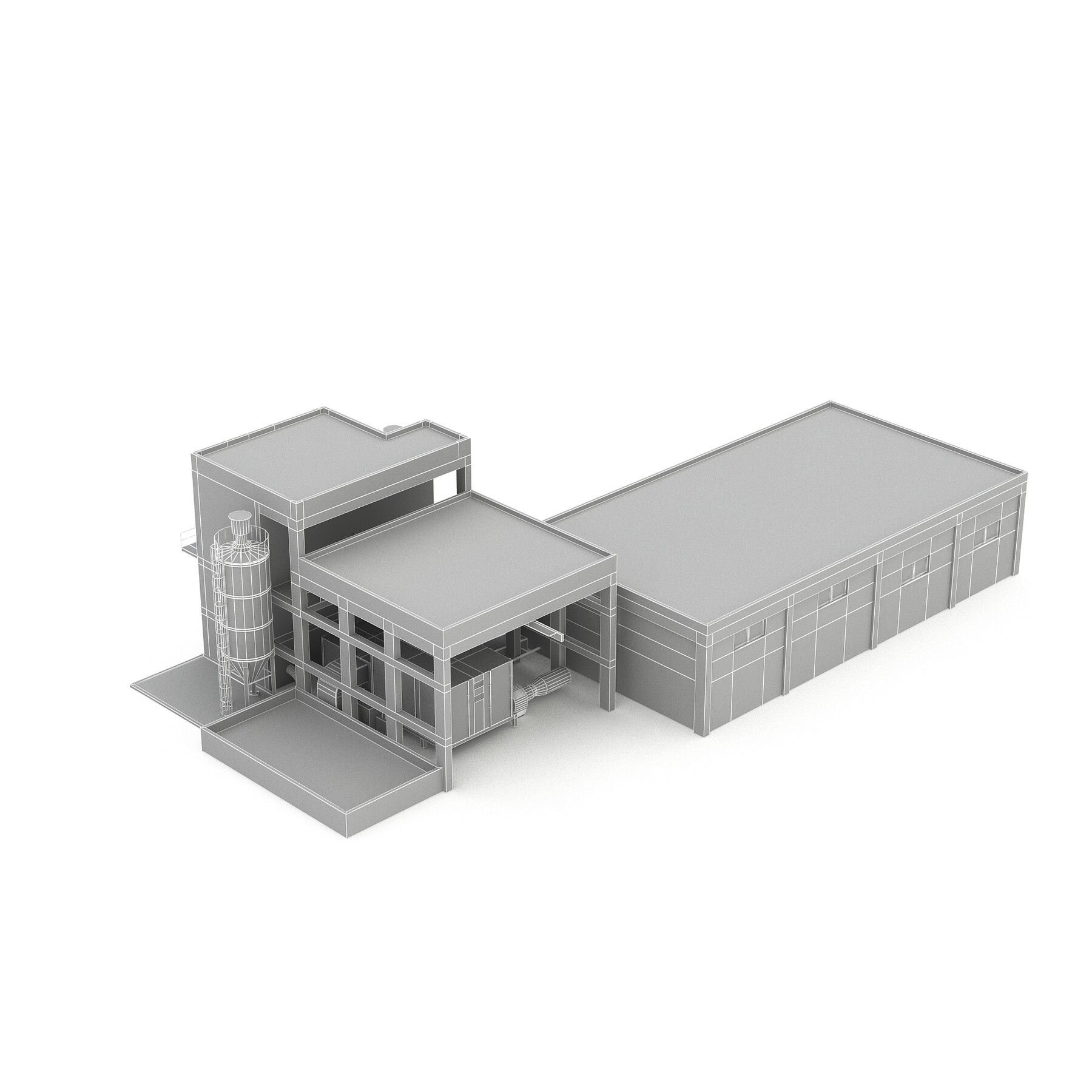 ArtStation - old factory 3D model | Resources