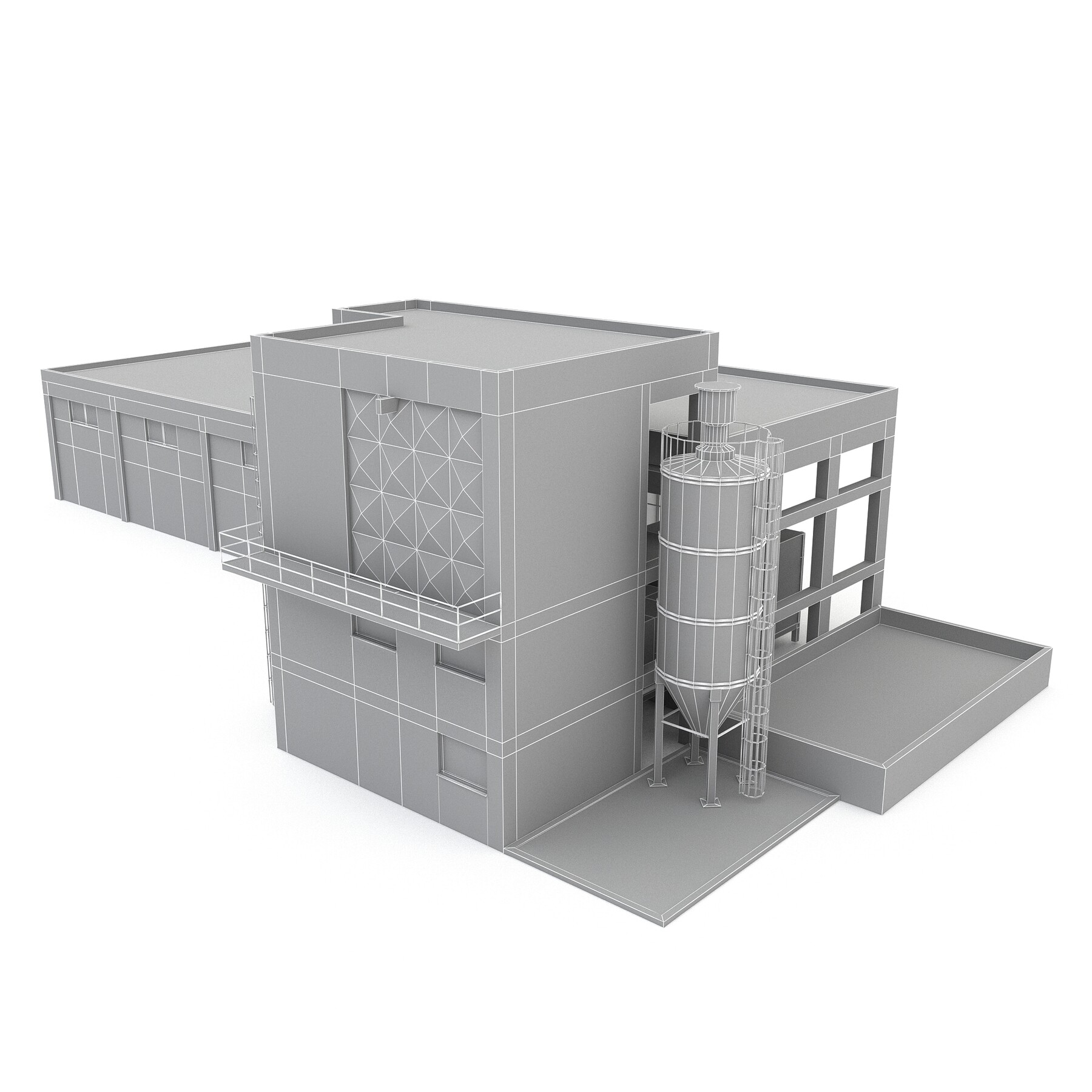 ArtStation - old factory 3D model | Resources