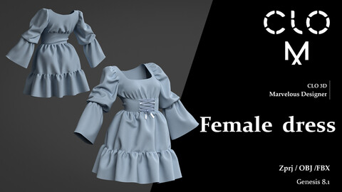 ArtStation - Female outfit / Marvelous Designer/Clo3D project file ...