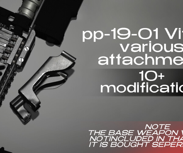 ArtStation - PP-19-01 Vityaz various attachments | Game Assets