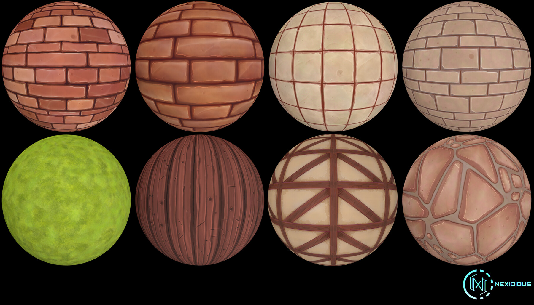 ArtStation - 8 HandPainted Material Surfaces Pack | Game Assets
