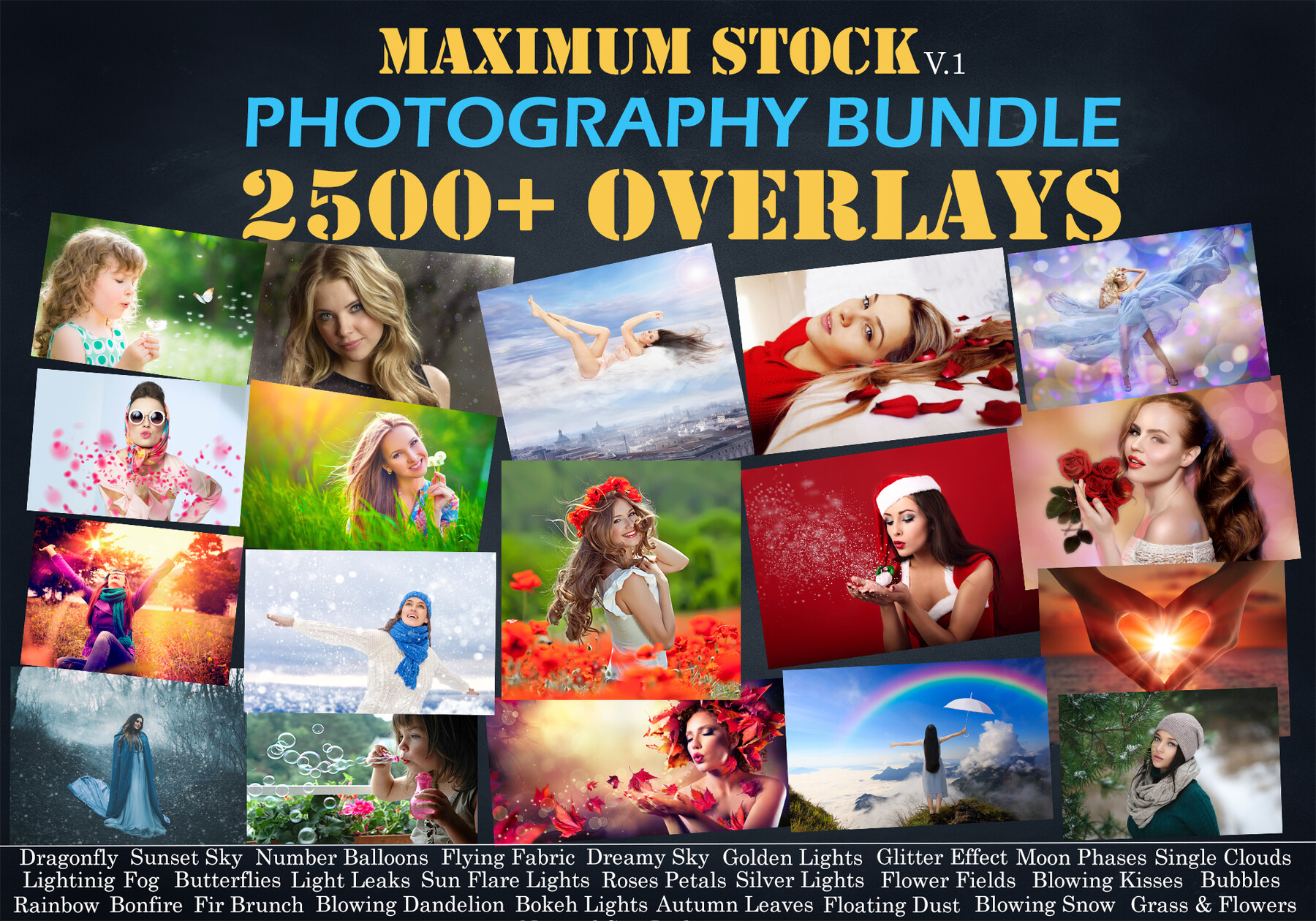 ArtStation - 2500+ Photo Overlays MEGA Bundle, Overlays for Photoshop ...