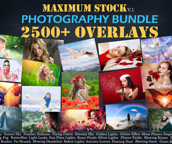 ArtStation - 2500+ Photo Overlays MEGA Bundle, Overlays for Photoshop, Photography BUNDLE ...