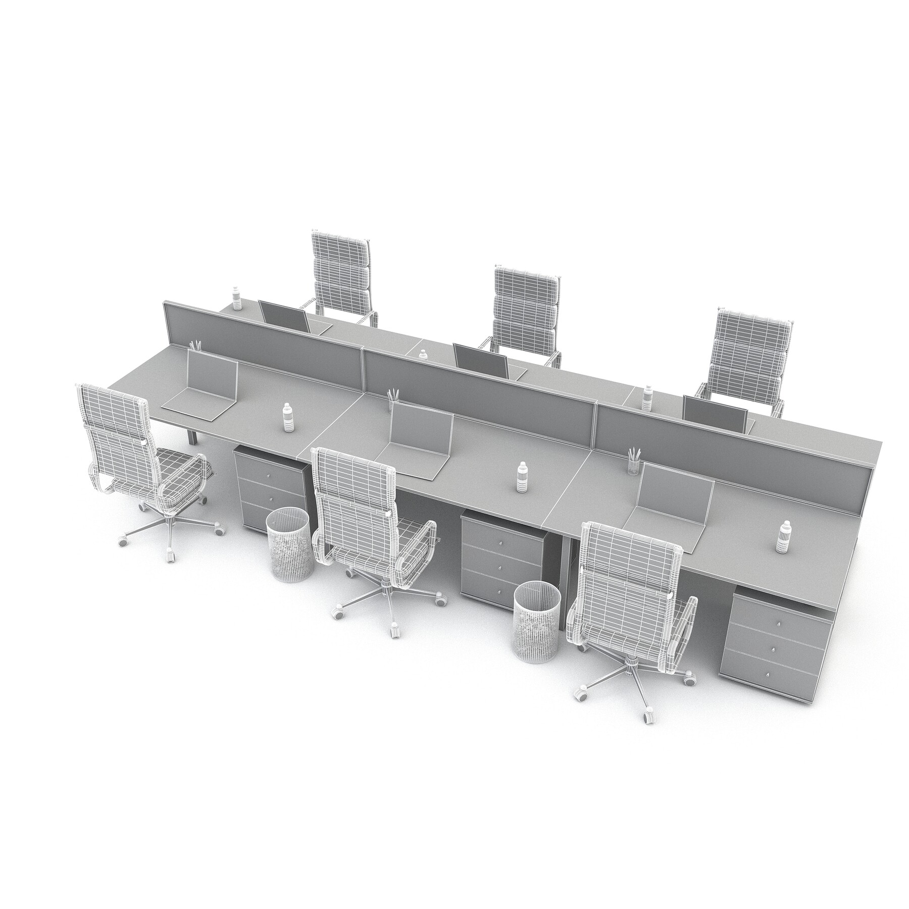 ArtStation - 3D office work and meeting table 05 model | Resources