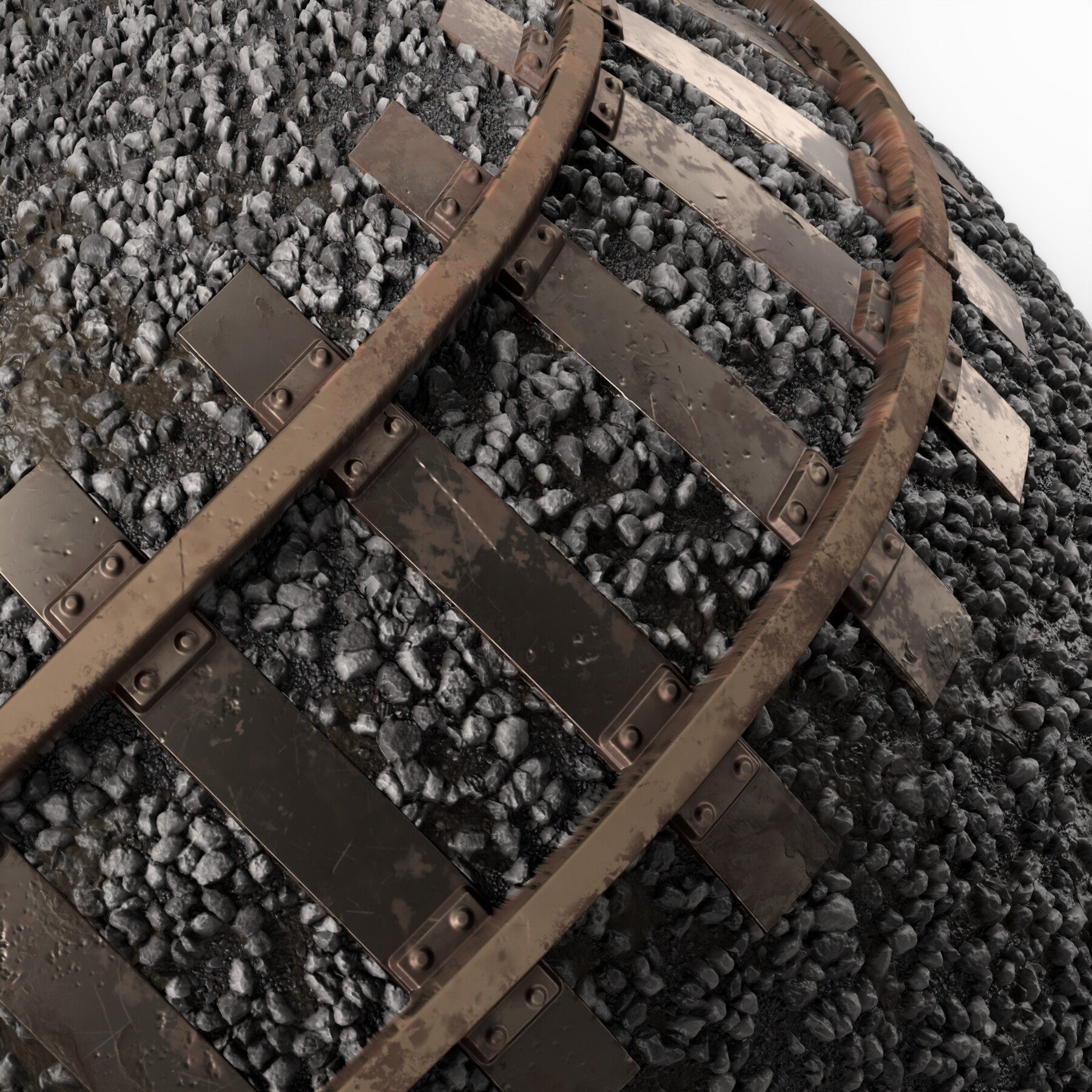 ArtStation - Railroad Materials 1- railroad track By Gravels, Sbsar Pbr ...