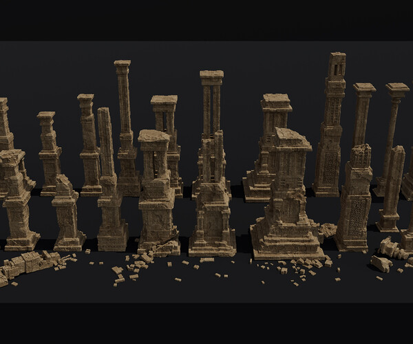 ArtStation - LOST INDIAN RELICS - Kitbash Set | Resources