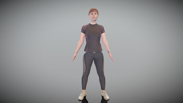 ArtStation - Athletic woman in tracksuit ready for animation 380 | Game ...