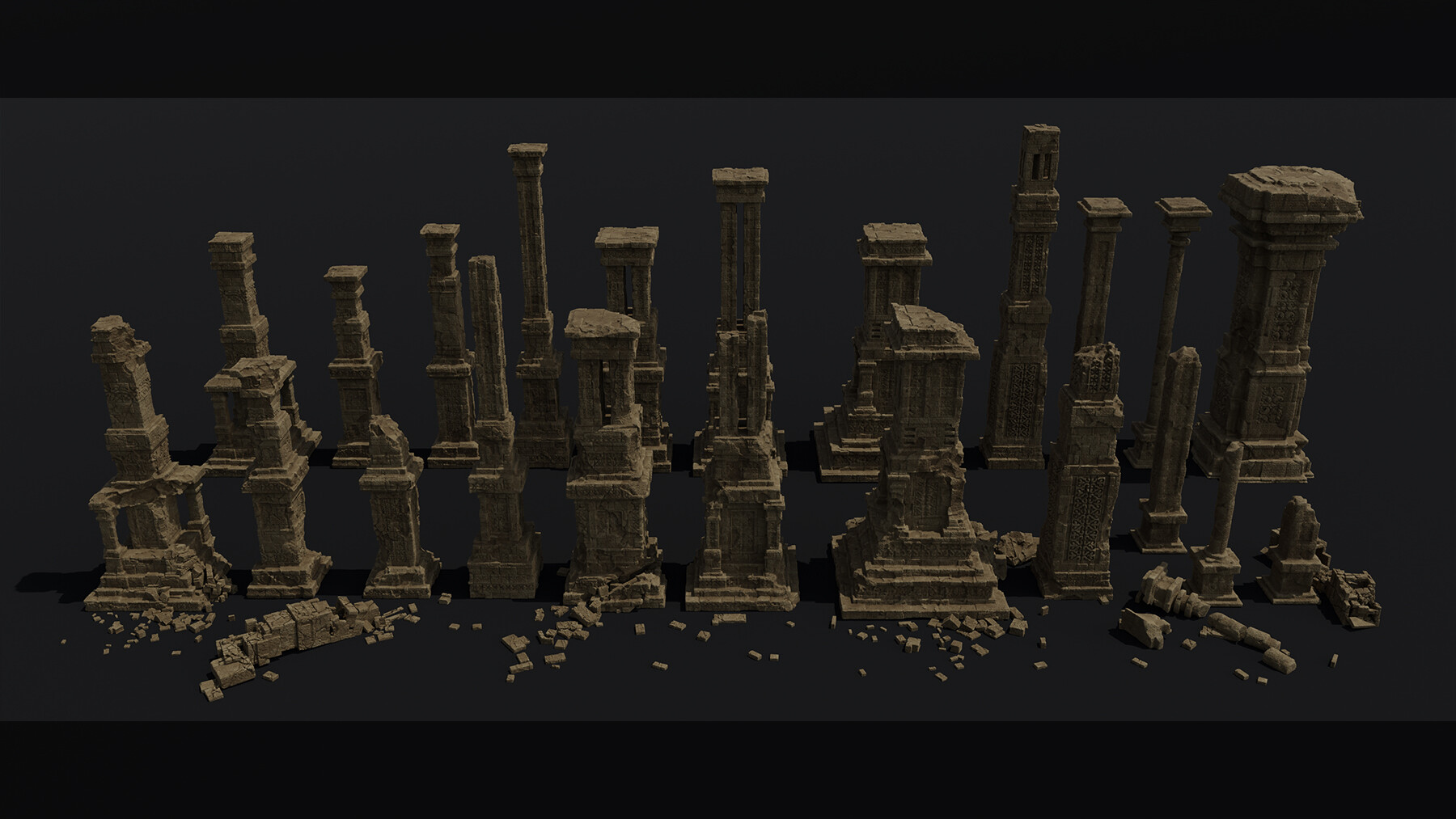 ArtStation - LOST INDIAN RELICS - Kitbash Set | Resources