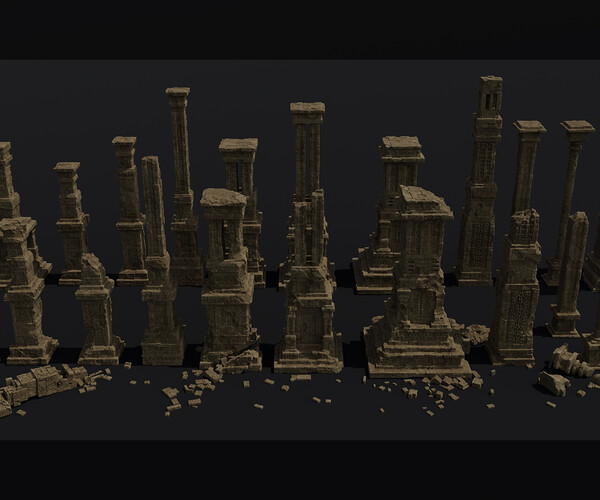 ArtStation - LOST INDIAN RELICS - Kitbash Set | Resources