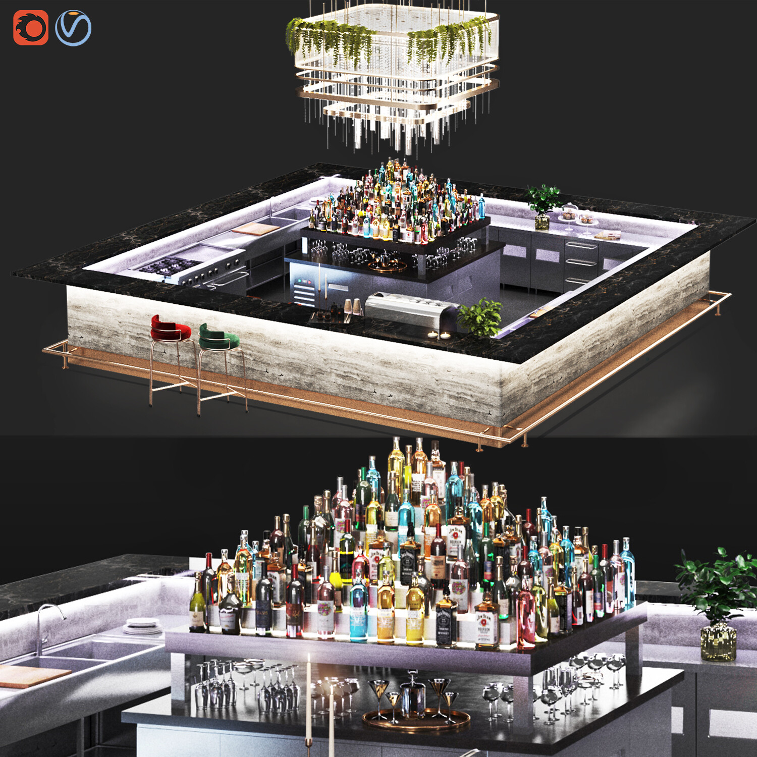 ArtStation - Cocktail Bar - Island cafe, Restaurant, drinks | Resources