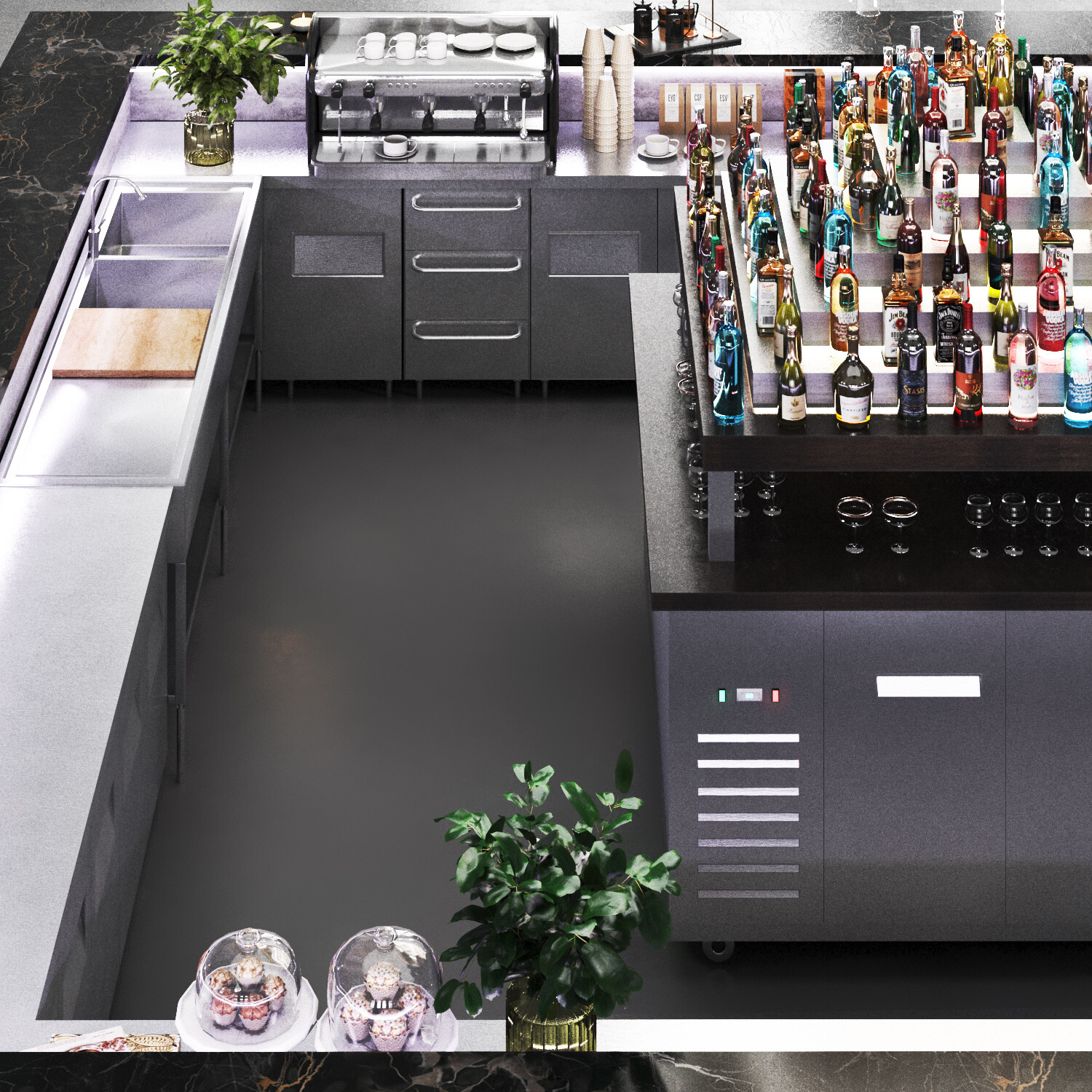 ArtStation - Cocktail Bar - Island cafe, Restaurant, drinks | Resources