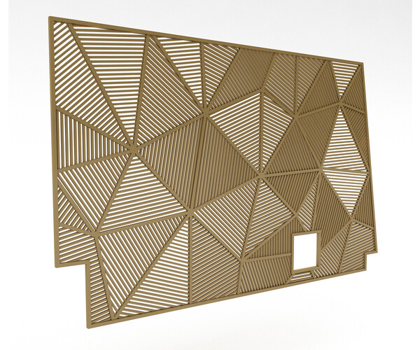 ArtStation - 3D asymmetrical wooden ceiling model | Resources