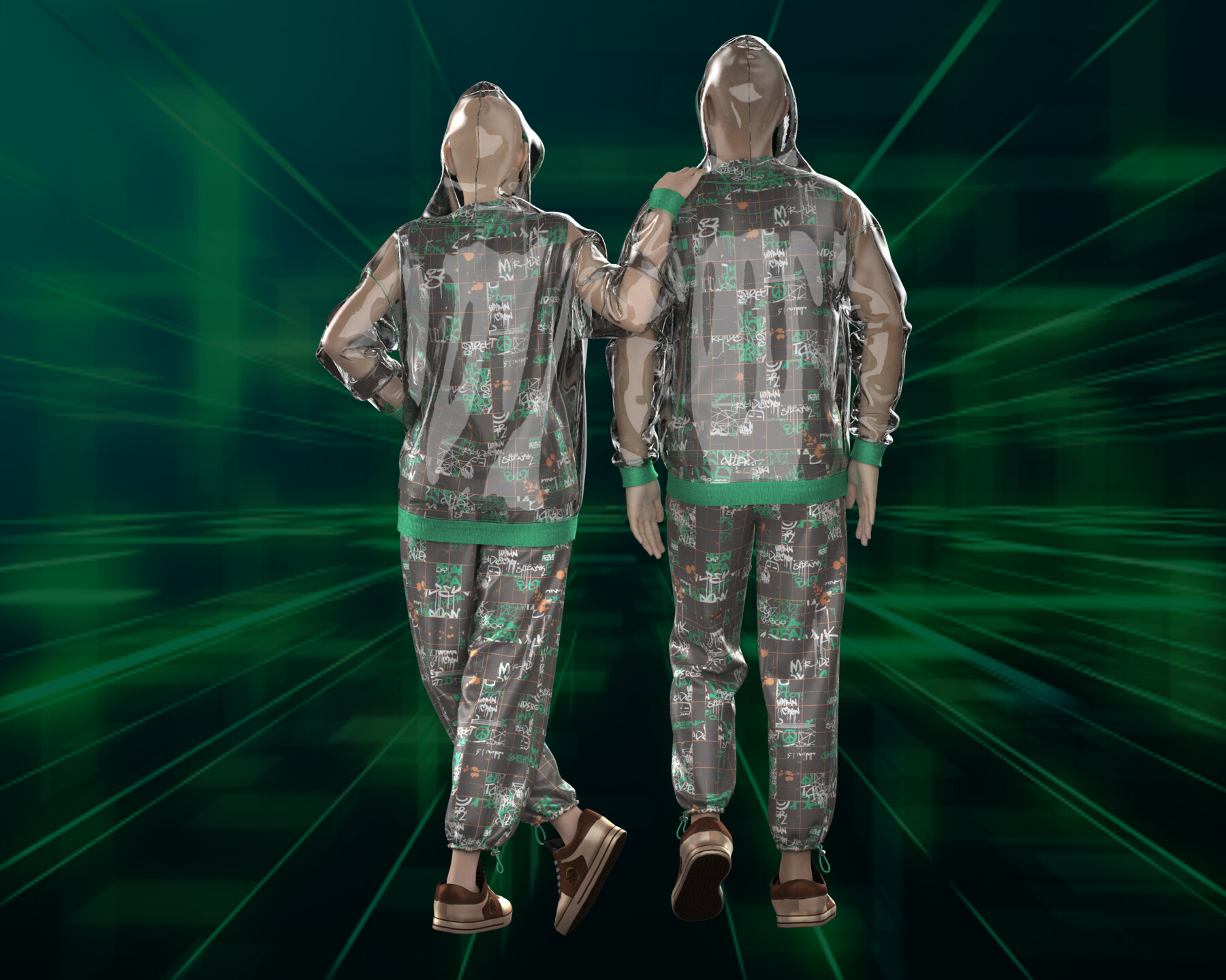 ArtStation - Unisex hoodie with transparency in graffiti Print | Resources