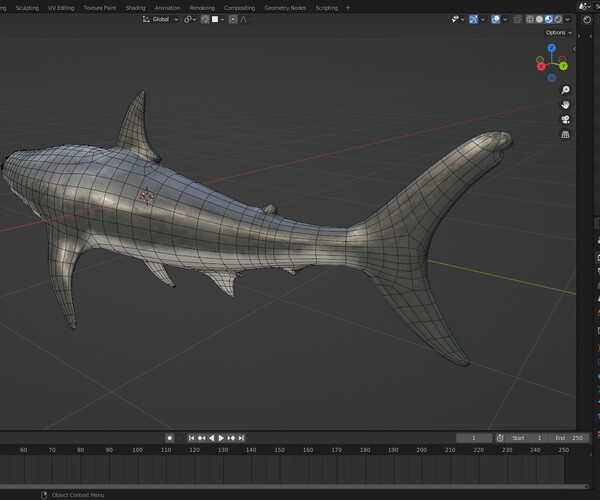 ArtStation - Shark Rigged and Animation in Blender | Game Assets