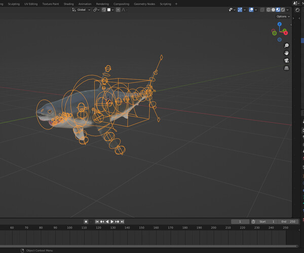 ArtStation - Shark Rigged and Animation in Blender | Game Assets